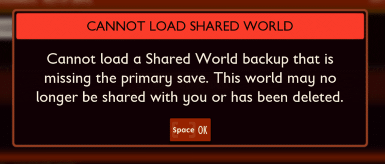 Grounded 2 – Cannot load Shared world ? How to fix
